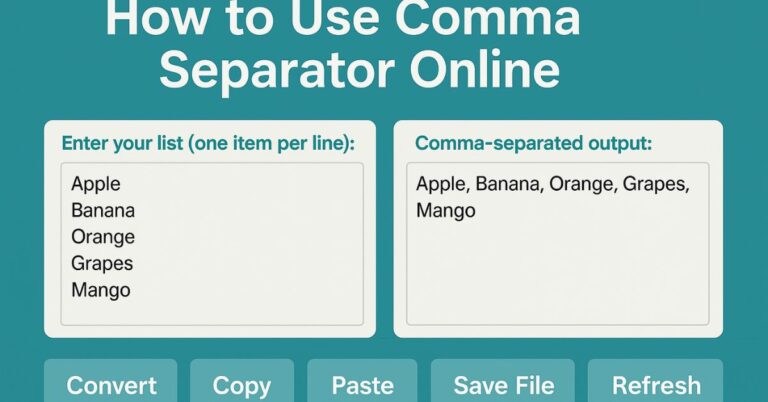 Free Comma Separator Online